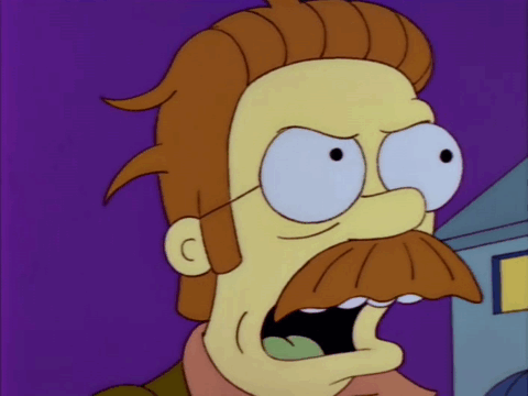"Dad, you killed zombie Flanders!" "...he was a zombie?" : TheSimpsons