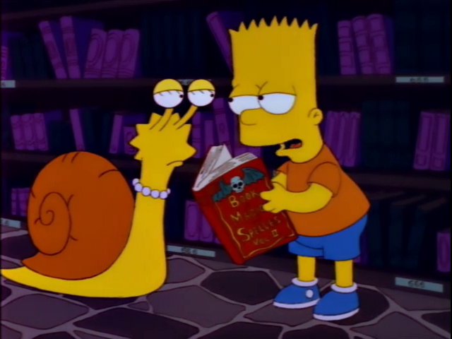 Bart Simpson, snail, Painting by me : r/TheSimpsons