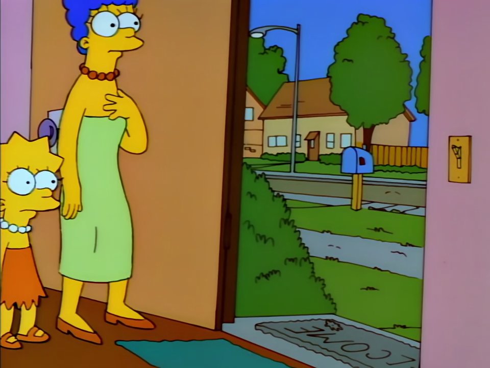 Frinkiac - S04E14 - Dad, hide your shame! Hey, Homey, I can see your ...