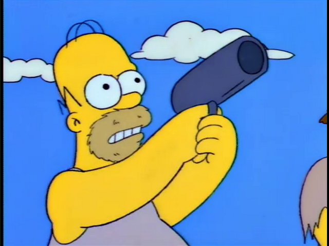 This ain't one of your church flare gun firings, Flanders! This is the ...