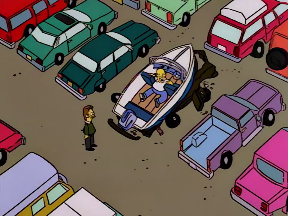 Frinkiac - S05E16 - Hmm, your car. Boy, what are the odds, huh? Cheers ...