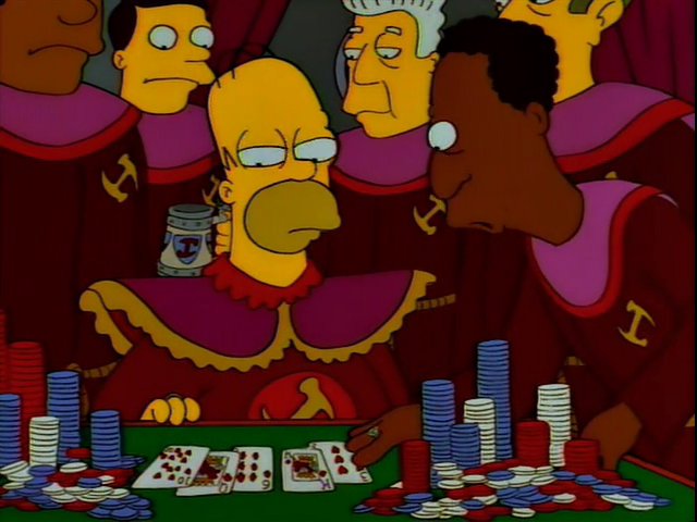 The ultra rare "Royal Sampler" poker hand. : r/TheSimpsons