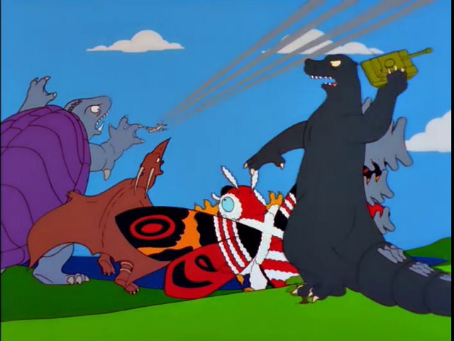 Leaked screenshot from Godzilla: King of the Monsters : r/TheSimpsons