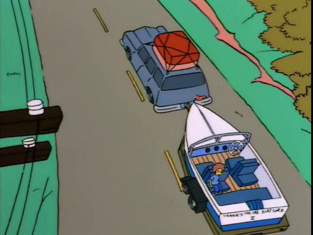 Just noticed Rod Flanders riding in the boat while Homer plays the ...