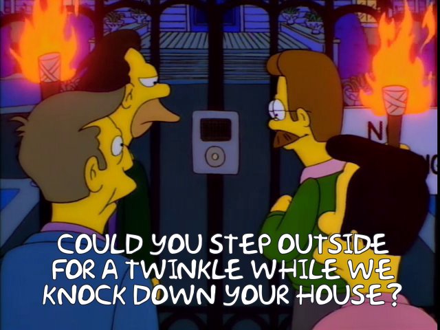 Uh, it's an angry mob, Ma'am.. : r/TheSimpsons