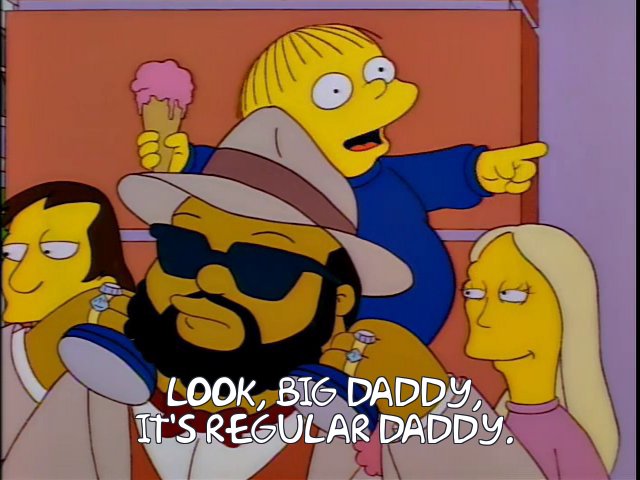 So I went to this place called Big Daddy's for lunch, and all I could ...