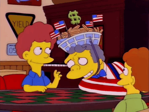 UNCLE MOE! Here I am, while you eat! : TheSimpsons