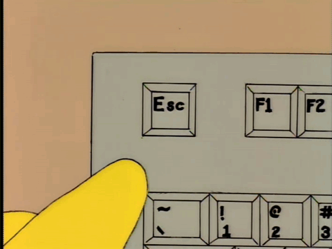 "To start, press any key." : TheSimpsons